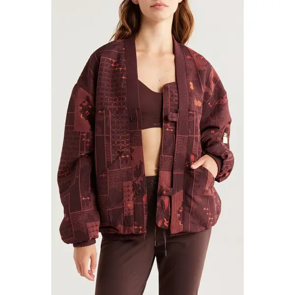 Nike Naomi Osaka Oversize Jacquard Jacket - Burgundy Crush